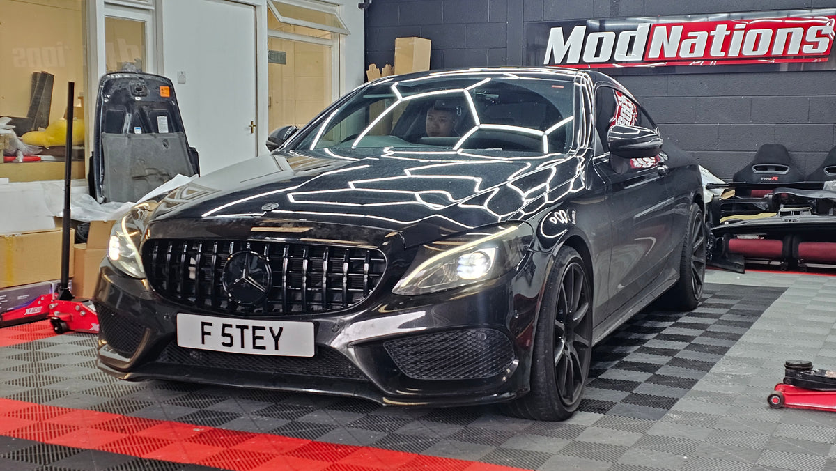 MERCEDES C CLASS W205 C205 PREFACELIFT GTR PANAMERICANA GLOSS BLACK GR ...