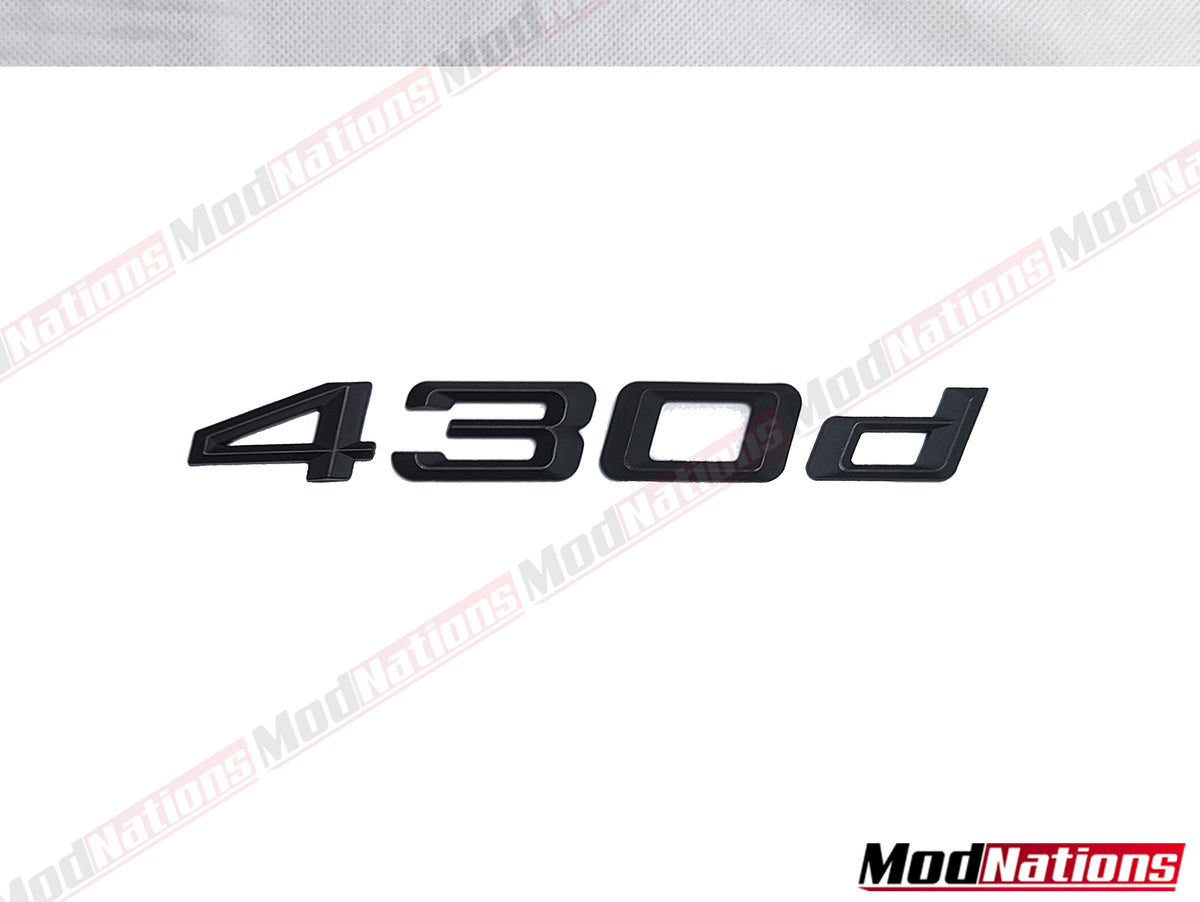 BMW 430D MATT BLACK BOOT BADGE – ModNations
