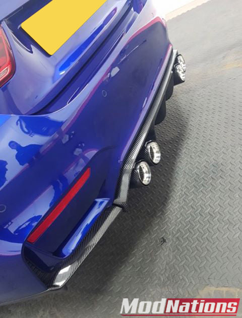 BMW M3 M4 F80 F82 F83 VORSTEINER STYLE REAR CARBON FIBRE DIFFUSER ...
