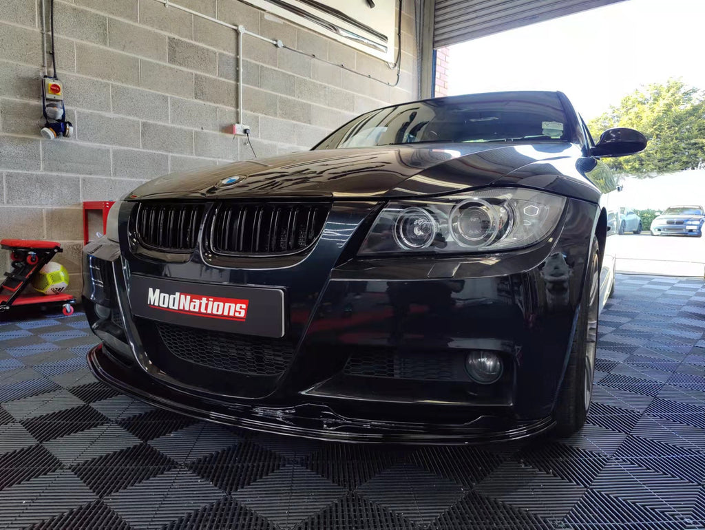 BMW 3 SERIES E90 E91 PRE LCI GLOSS BLACK FRONT LIP – ModNations