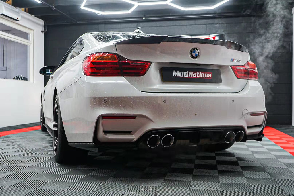 BMW M3 M4 F80 F82 F83 VORSTEINER STYLE REAR GLOSS BLACK DIFFUSER ...