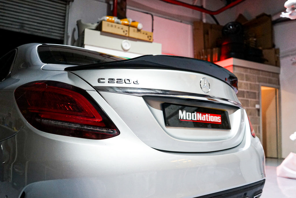 MERCEDES C CLASS W205 4 DOOR PSM STYLE CARBON FIBRE SPOILER – ModNations
