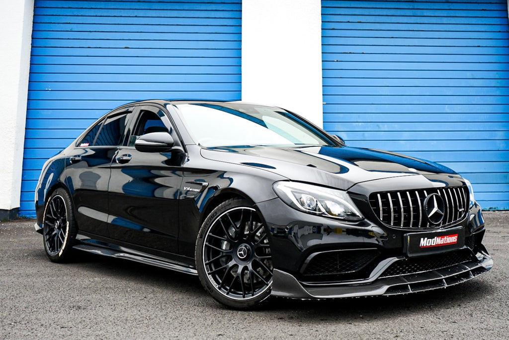 MERCEDES C63 AMG W205 C205 A205 BRABUS STYLE CARBON FIBRE FRONT LIP ...