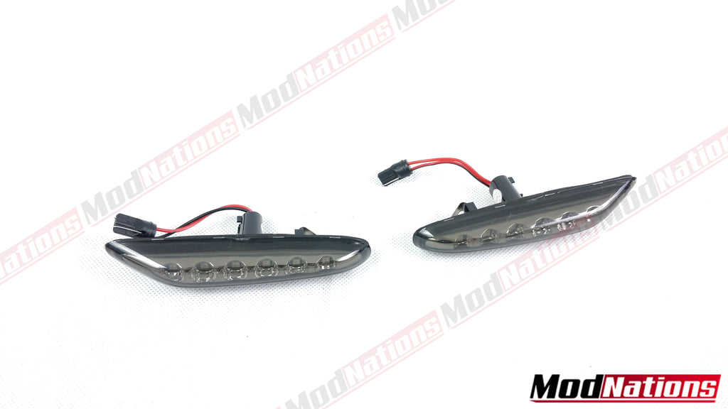 BMW E60 E81 E82 E83 E87 E90 E91 E92 E93 SMOKED LED SIDE INDICATORS ...