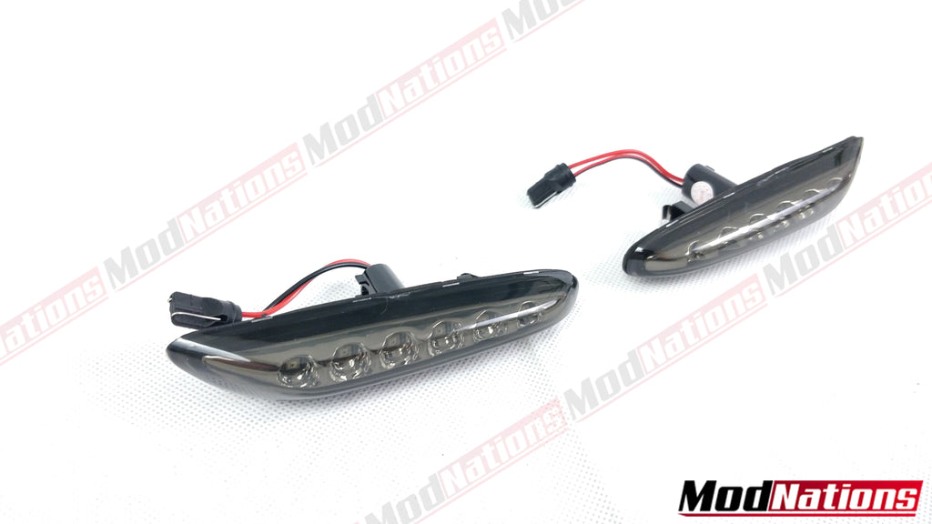BMW E60 E81 E82 E83 E87 E90 E91 E92 E93 SMOKED LED SIDE INDICATORS ...