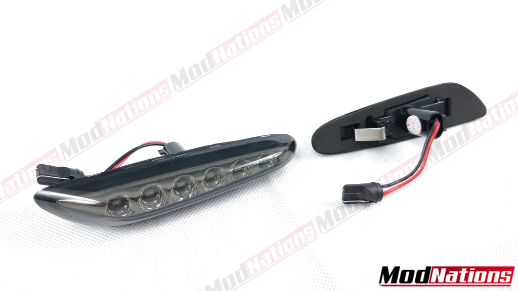 BMW E60 E81 E82 E83 E87 E90 E91 E92 E93 SMOKED LED SIDE INDICATORS ...