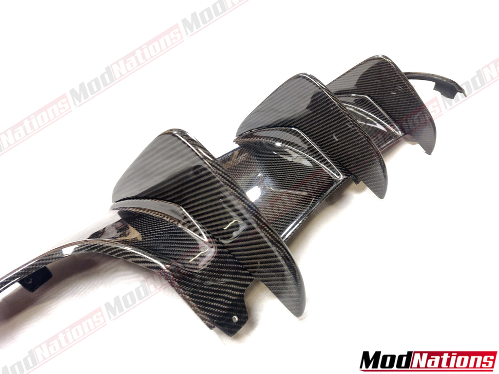 MERCEDES C63 AMG W204 FACELIFT CARBON FIBRE REAR DIFFUSER & EXTENDED F ...
