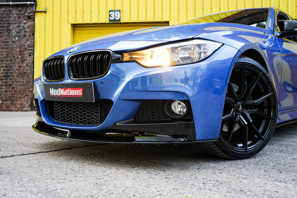 BMW 3 SERIES F30 F31 M PERFORMANCE STYLE GLOSS BLACK FRONT LIP – ModNations
