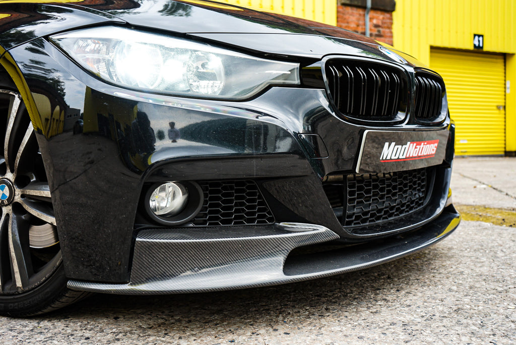 BMW 3 SERIES F30 F31 M PERFORMANCE STYLE CARBON FIBRE FRONT LIP ...